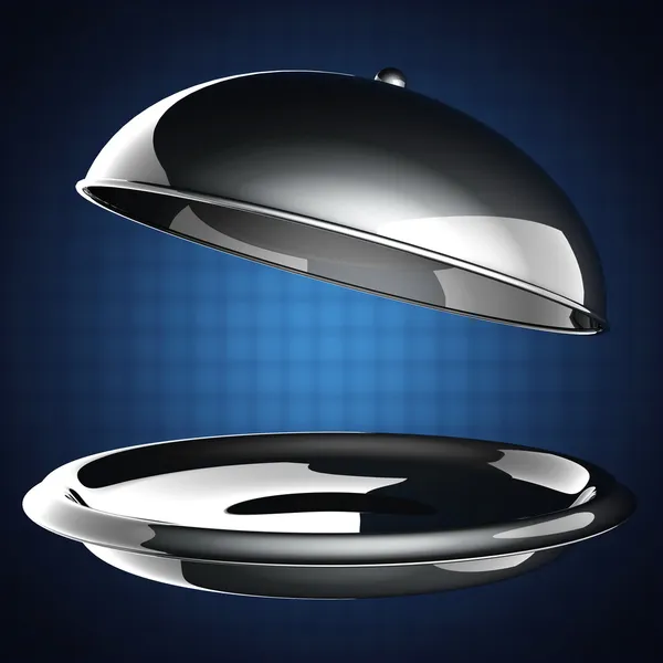 Restaurant cloche with open lid — Stock Photo © Alexynder #18240547