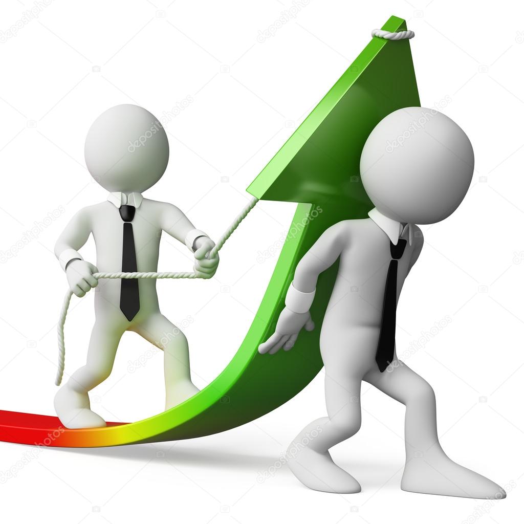 3d 흰색 사업입니다. 매출 성장 — 스톡 사진 © real_texelart #18638625