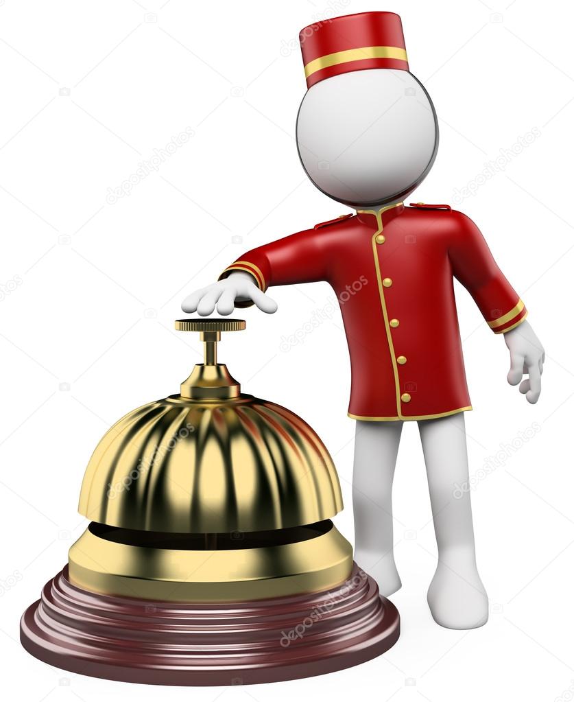 3D white . Hotel reception bell Stock Photo by ©real_texelart 22004807