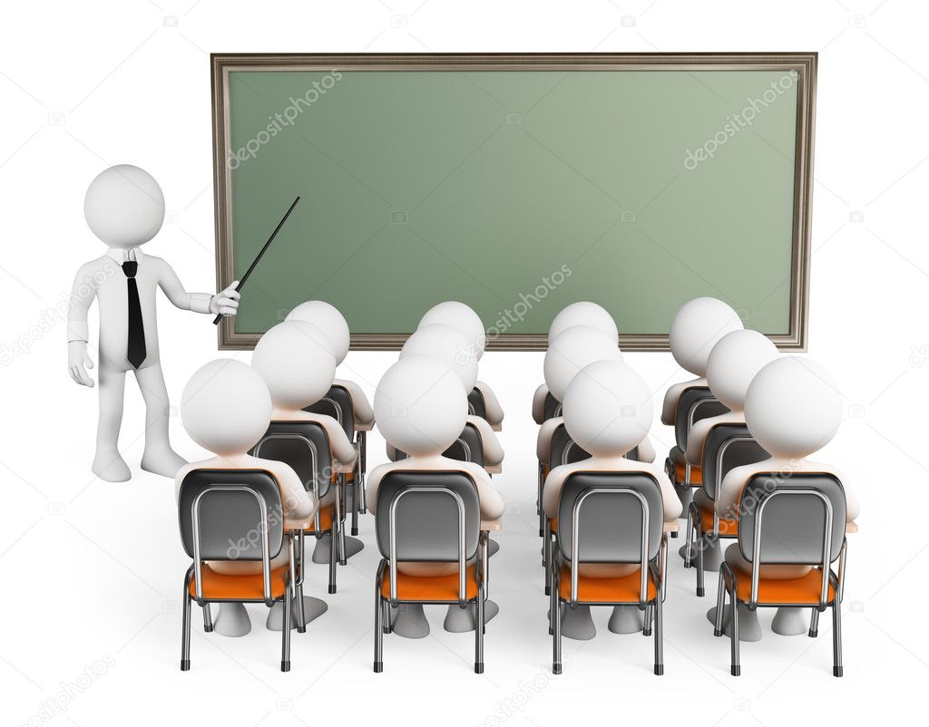3D white people. Students in class Stock Photo by ©real_texelart 30954773