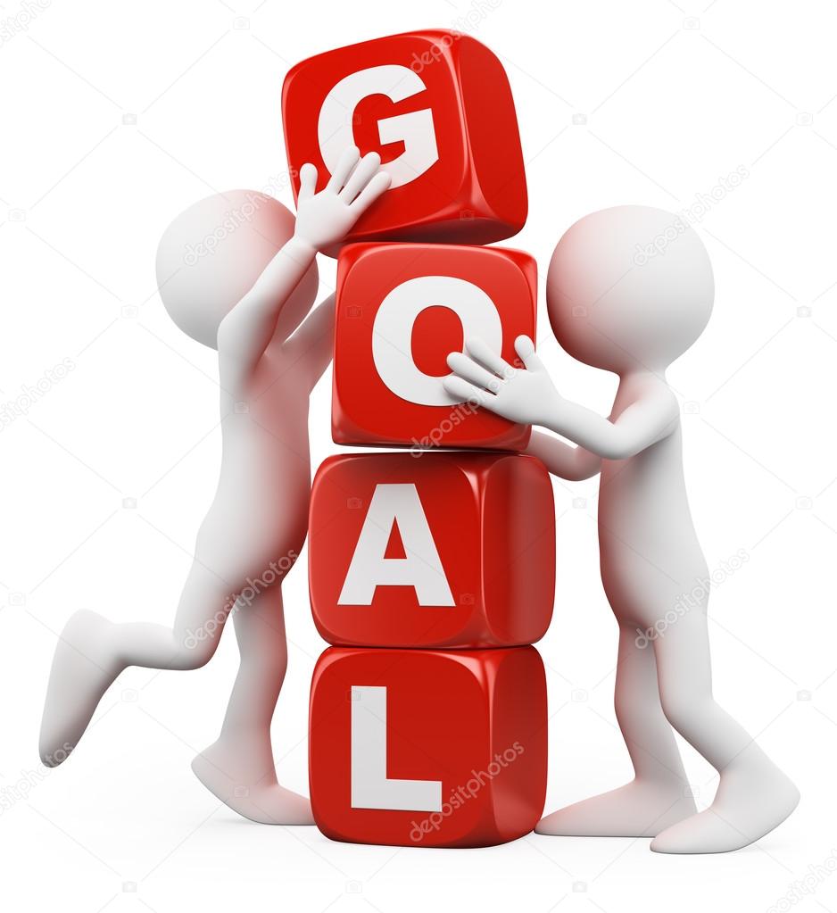 3D white people. Goal concept Stock Photo by ©real_texelart 42707667