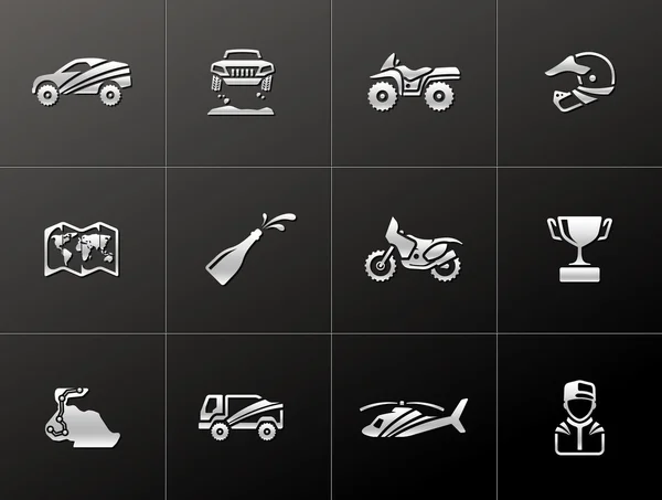 Rally related icons in single color — Stock Vector © puruan #38485511