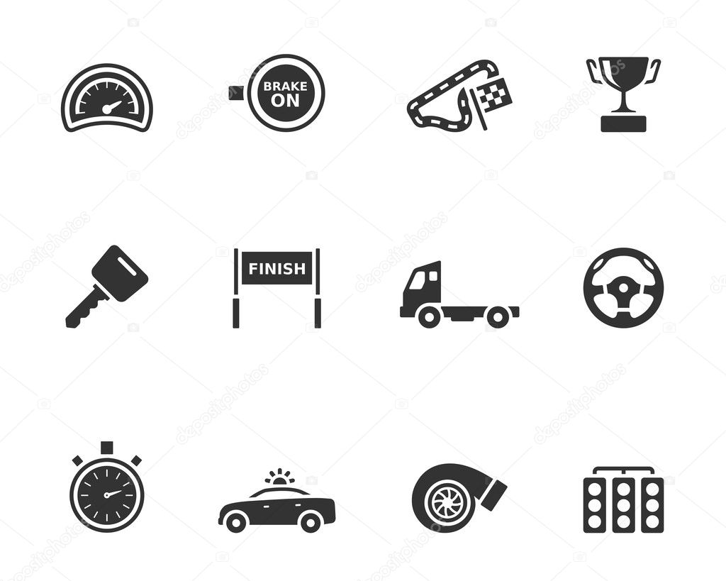 Racing icon series in single color. Stock Vector Image by ©puruan #38485445