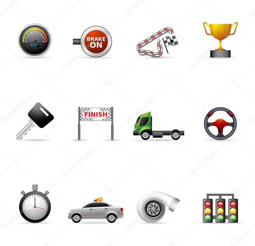 Racing icon series in colors. Stock Vector Image by ©puruan #38485655