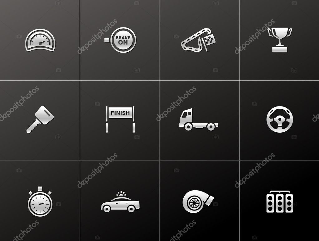 Racing icon series Stock Vector by ©puruan 38486925