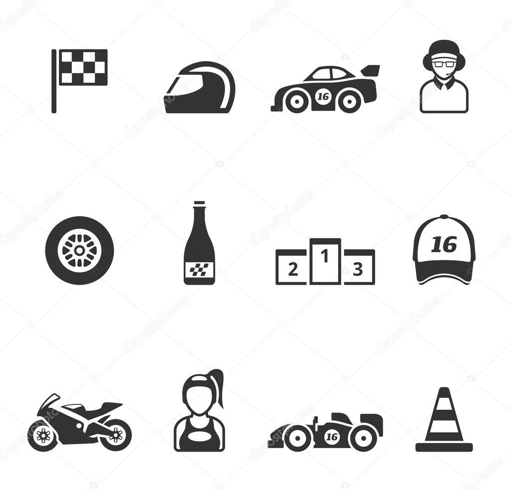 Racing icon series — Stock Vector © puruan #38487213