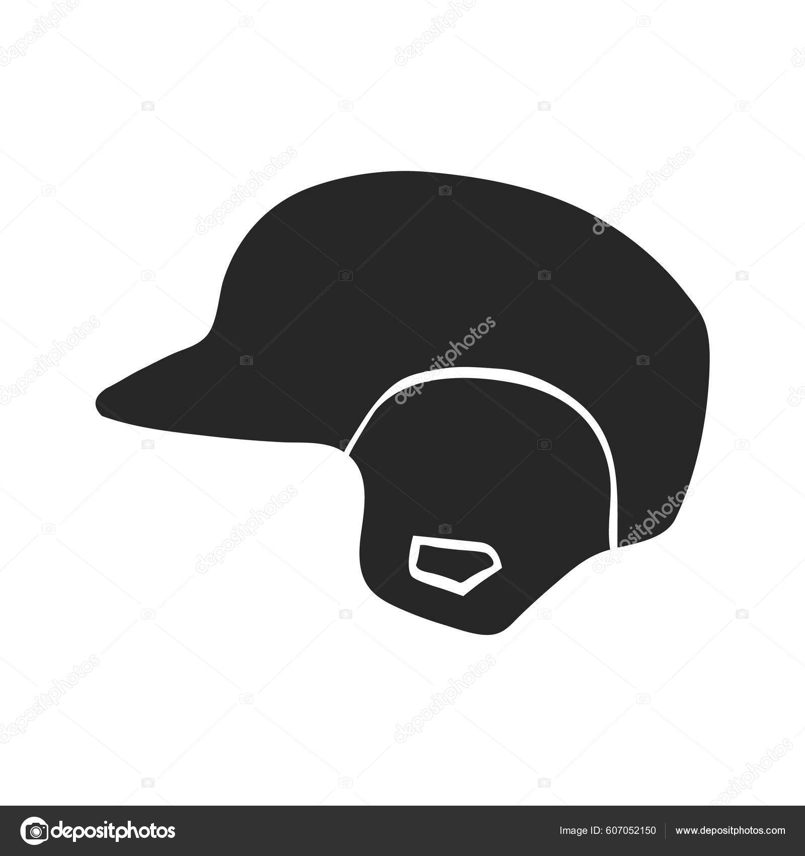 Hand Drawn Baseball Helmet Vector Illustration Stock Vector by ©puruan ...