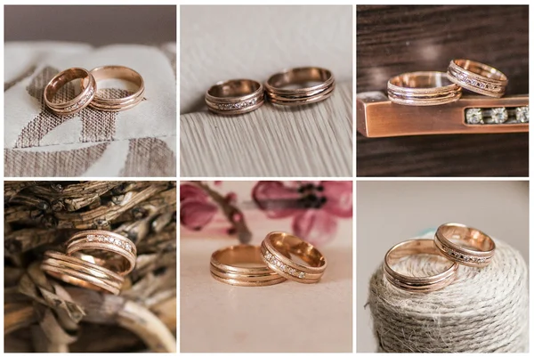 Collage of wedding rings Stock Photo by ©stahov 41583385