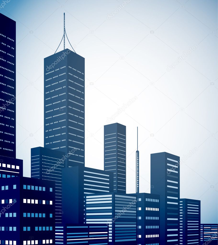 Modern city landscape background — Stock Vector © akomov #13216760
