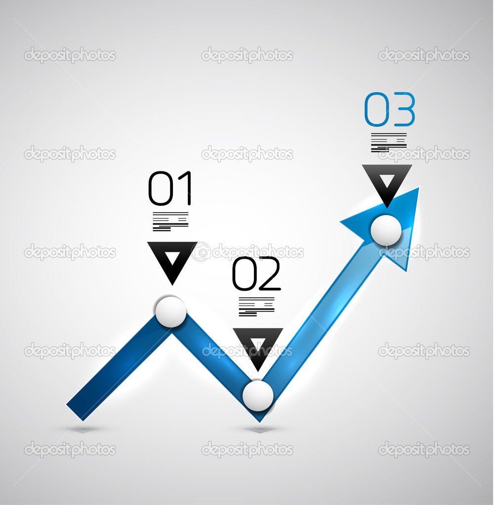 Modern infographic design template - arrow graph Stock Vector by ...