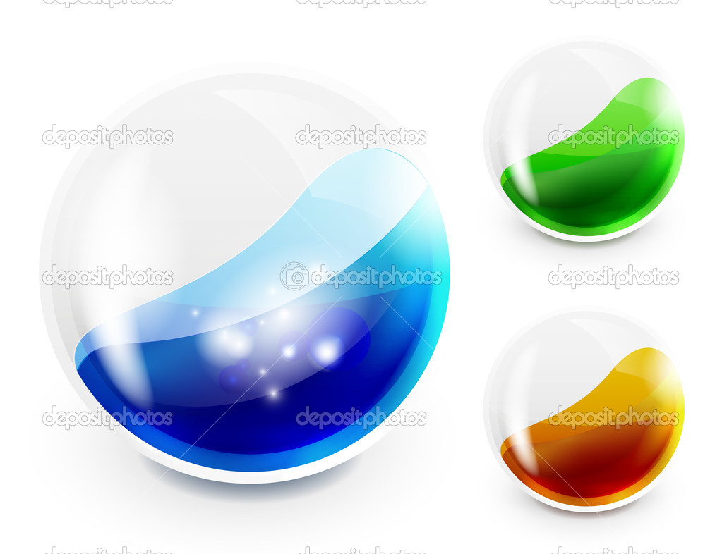 Glass sphere with color liquid Stock Vector Image by ©akomov #23622007