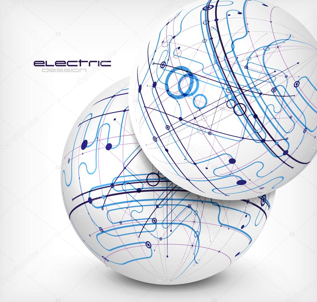 Circuit vector abstract background Stock Vector Image by ©akomov #30541257