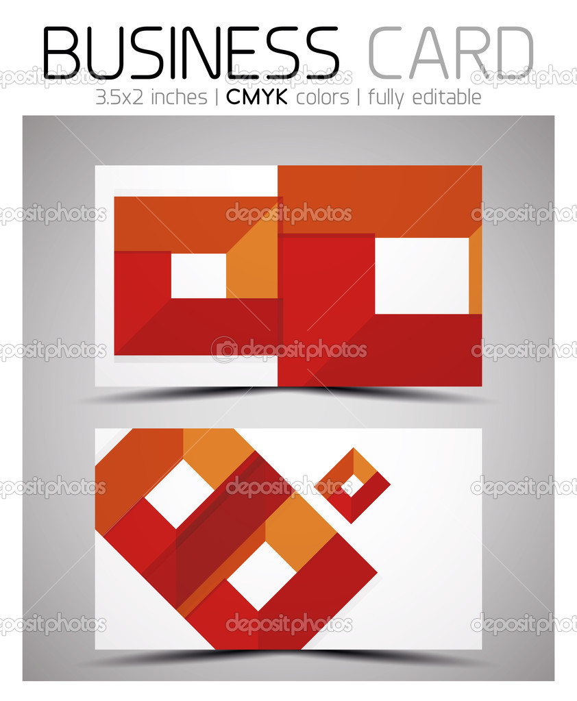 Vector CMYK business card design template Stock Vector by ©akomov 39537801
