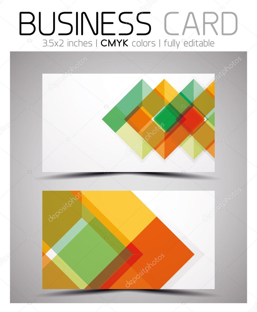 Vector CMYK business card design template Stock Vector by ©akomov 39537963