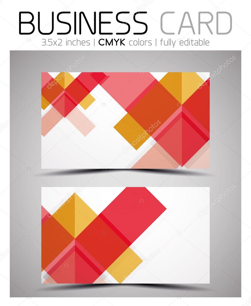 Vector CMYK business card design template Stock Vector Image by ©akomov ...