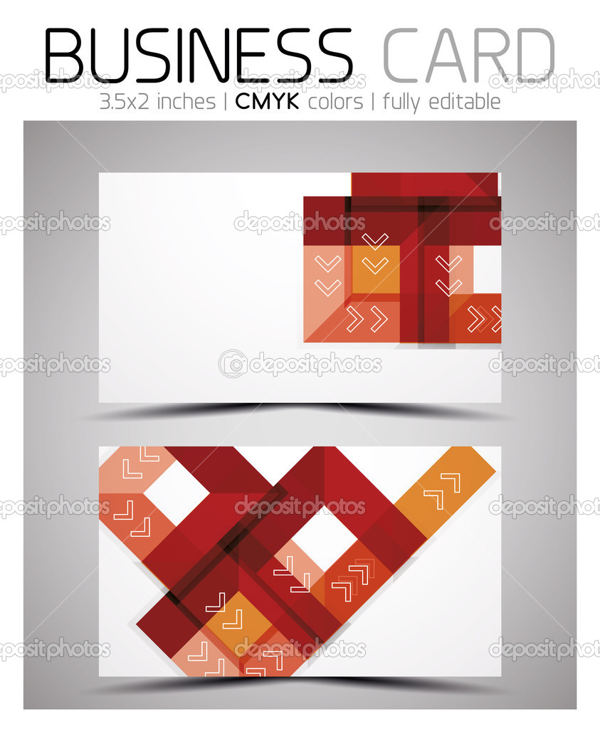 Vector CMYK business card design template Stock Vector by ©akomov 39538001