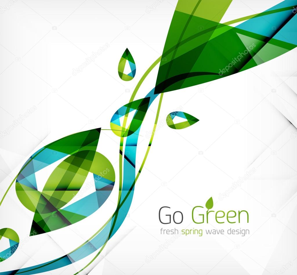 Green leaves spring nature design concept Stock Vector by ©akomov 44144755