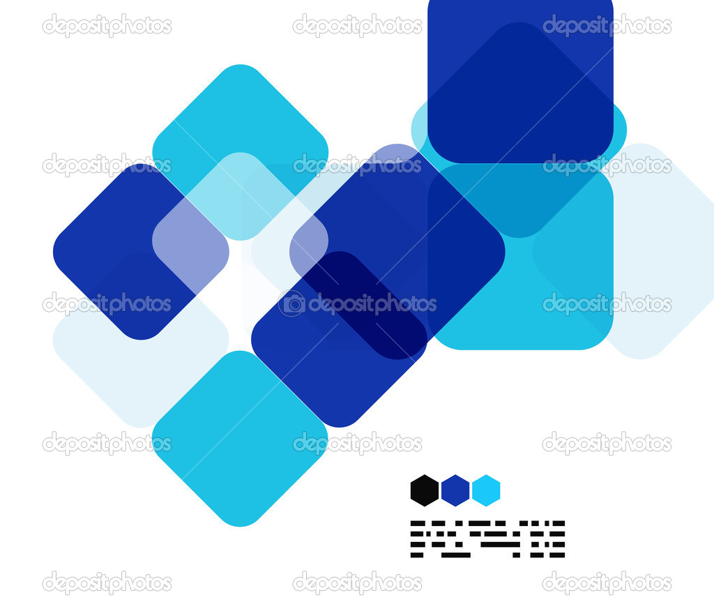 Blue modern geometric design template Stock Vector by ©akomov 48080209