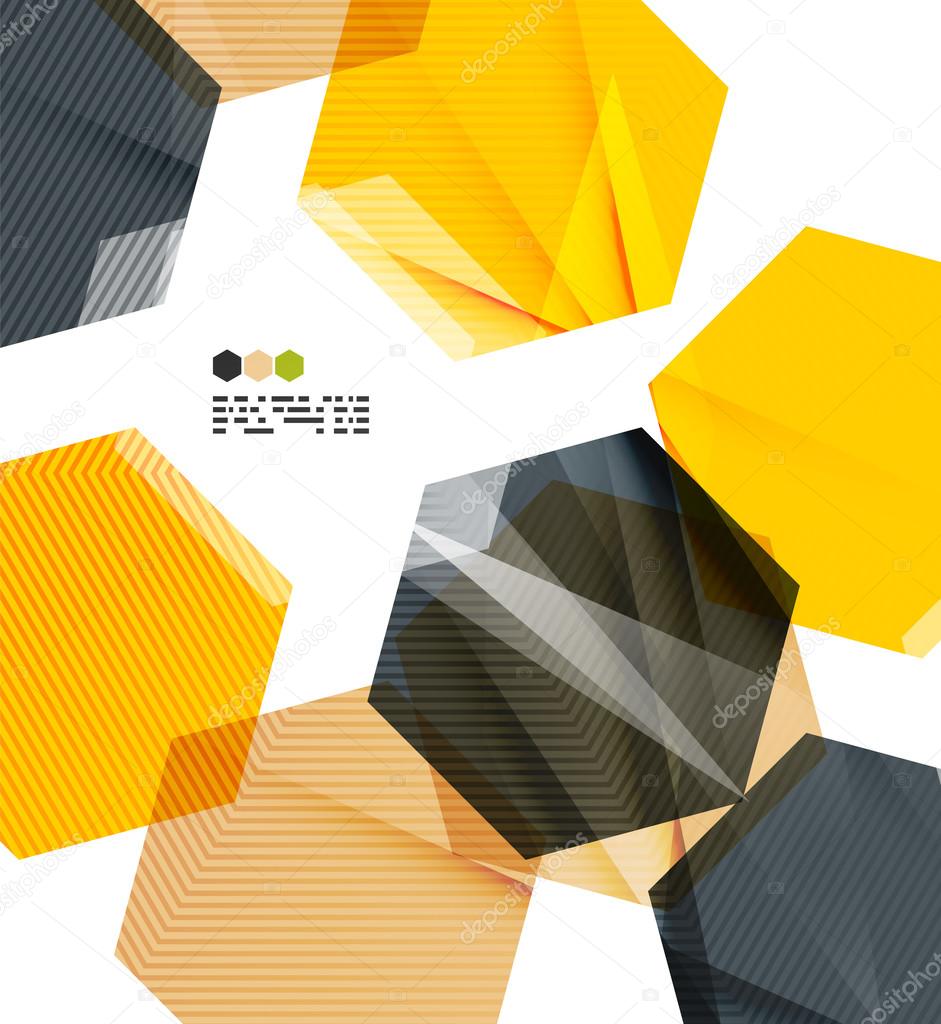 Bright yellow geometric modern design template Stock Vector Image by ...