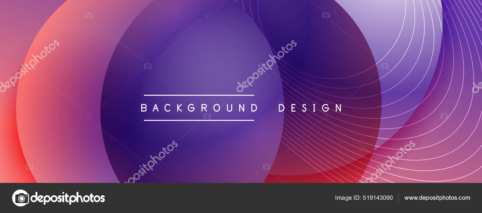 Gradient circles with shadows. Vector techno abstract background. Modern overlapping forms ...