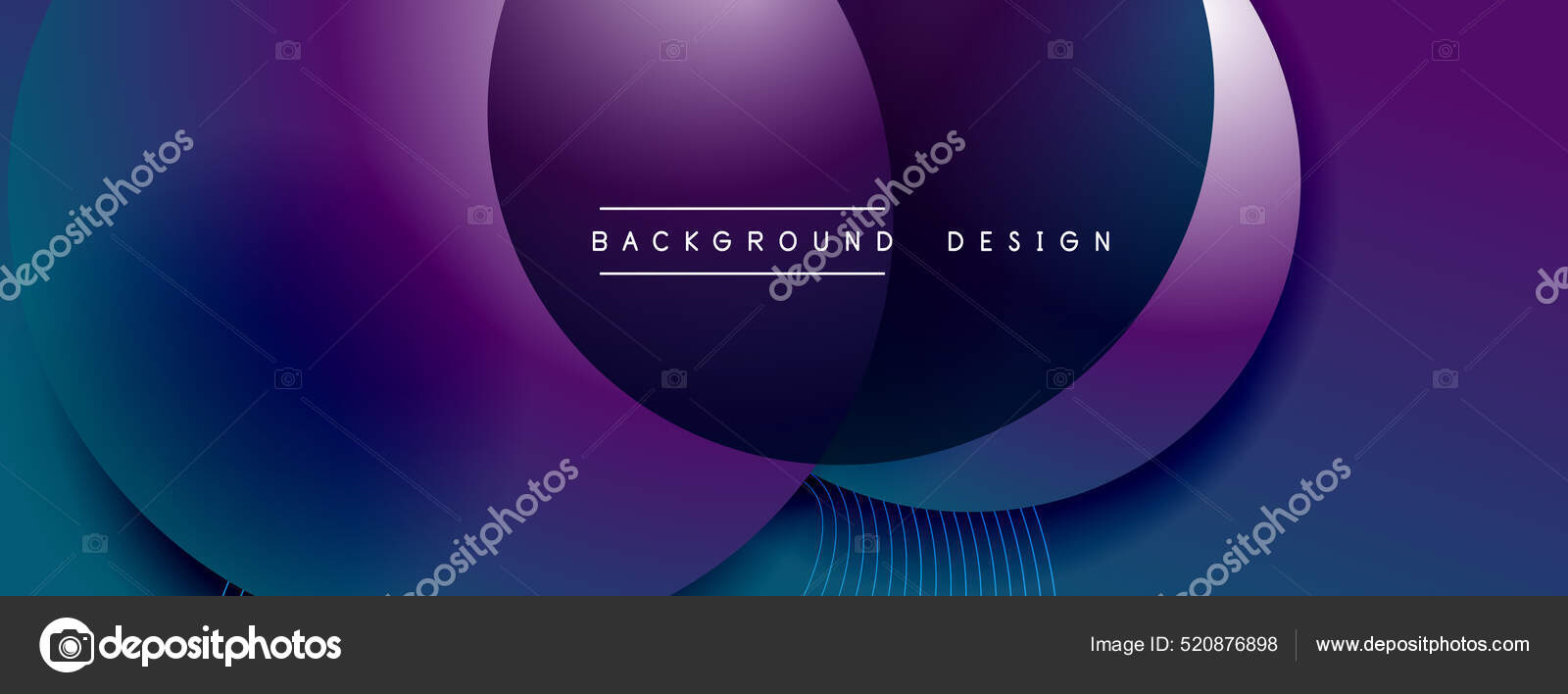 Gradient circles with shadows. Vector techno abstract background. Modern overlapping forms ...