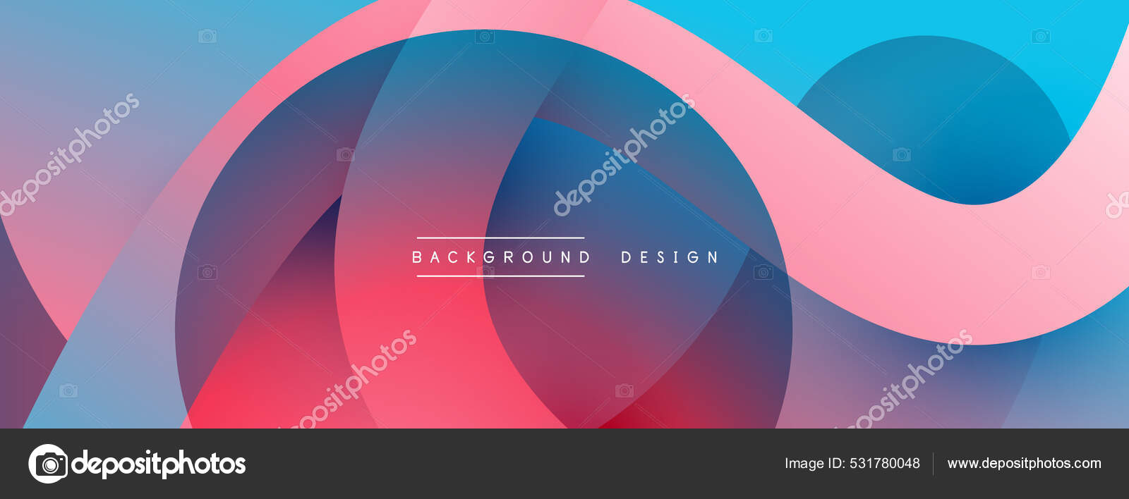 Abstract overlapping lines and circles geometric background with gradient colors Stock Vector ...