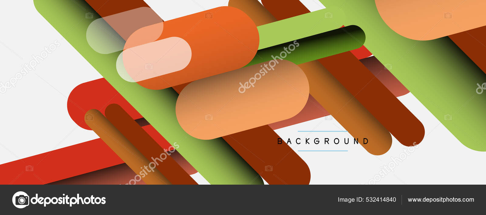 Overlapping round shapes and lines background. Vector illustration for ...