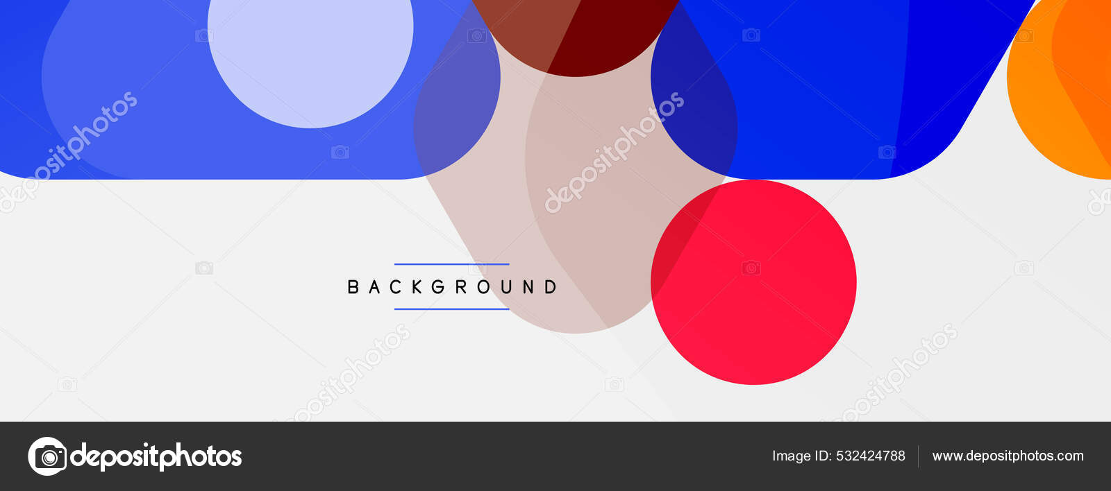 Color bubbles and rounded geometric shapes on white. Vector geometric ...