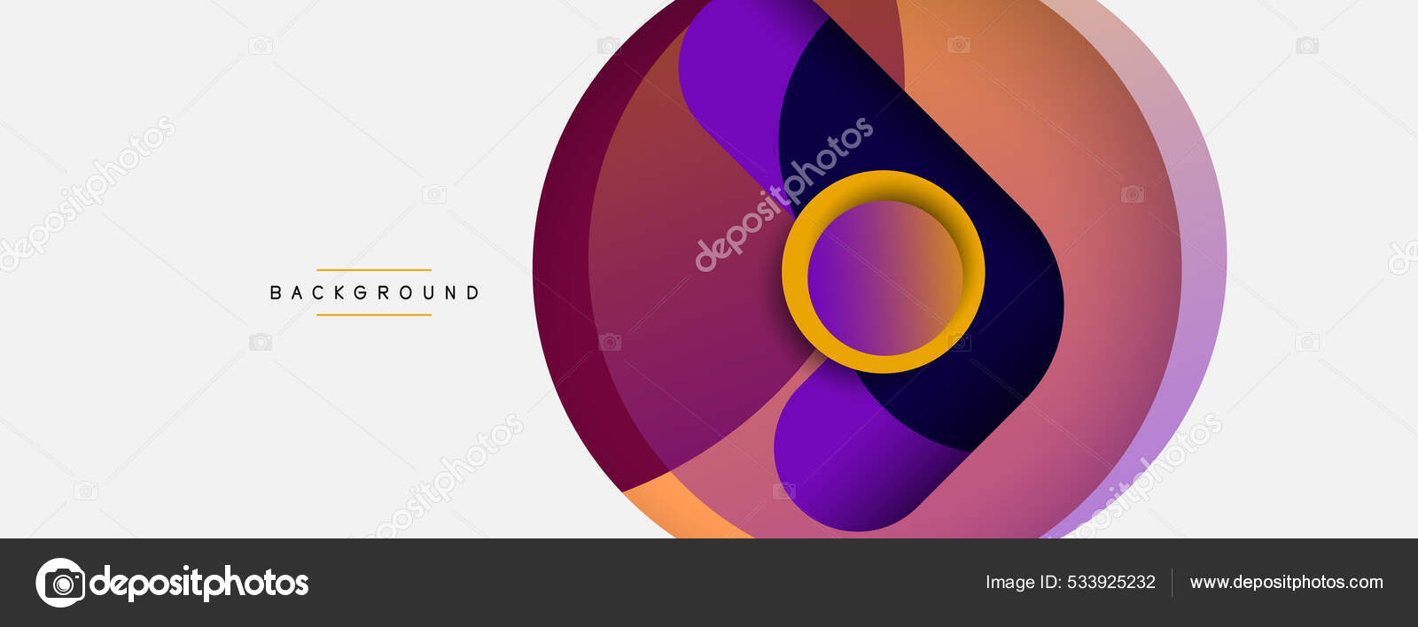 Circle and round shapes abstract background. Vector illustration for ...