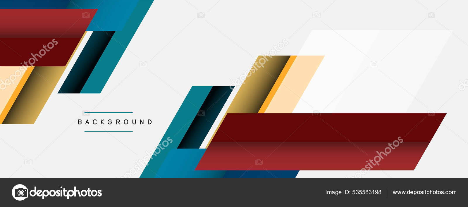 Vector background. Abstract overlapping color lines design with shadow ...