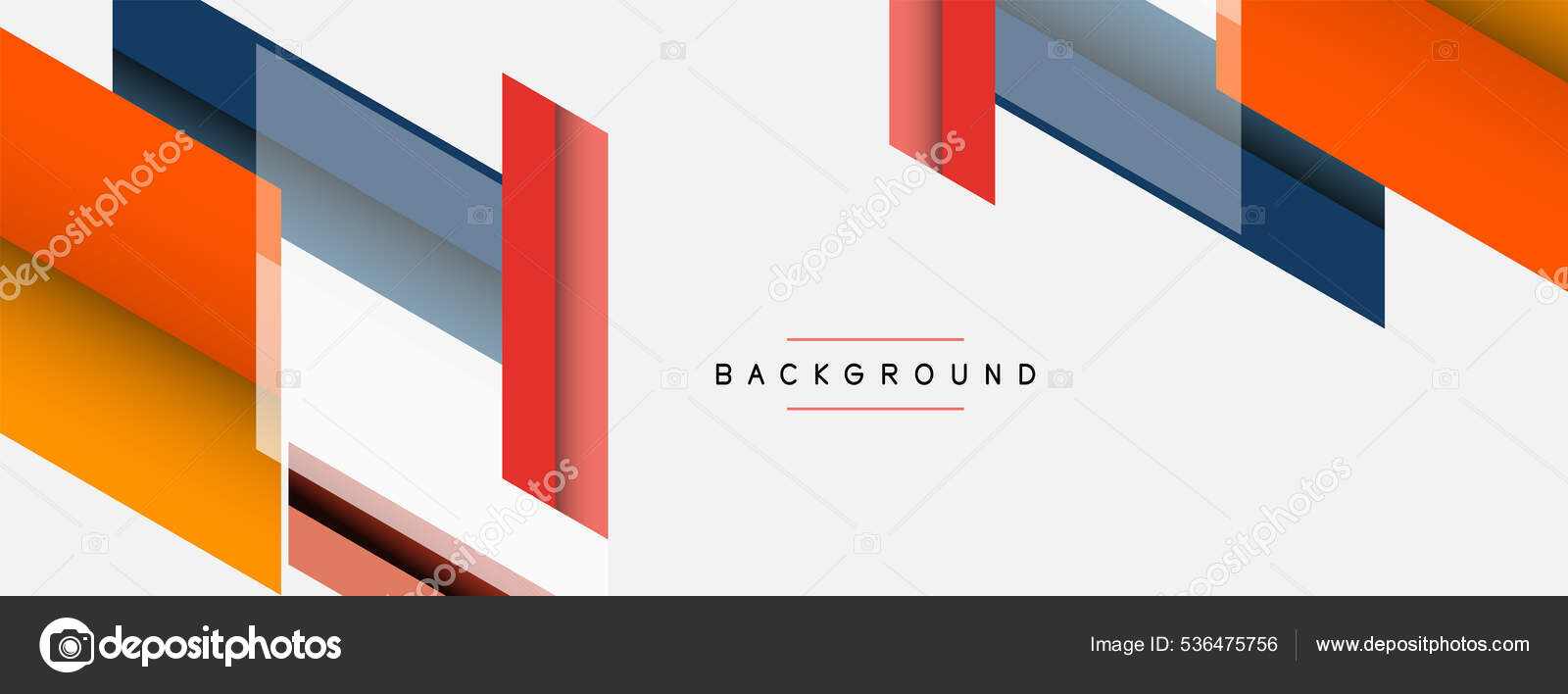 Vector background. Abstract overlapping color lines design with shadow ...