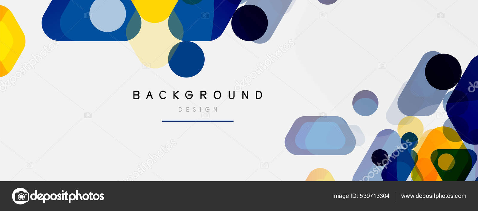 Color bubbles and rounded geometric shapes on white. Vector geometric ...