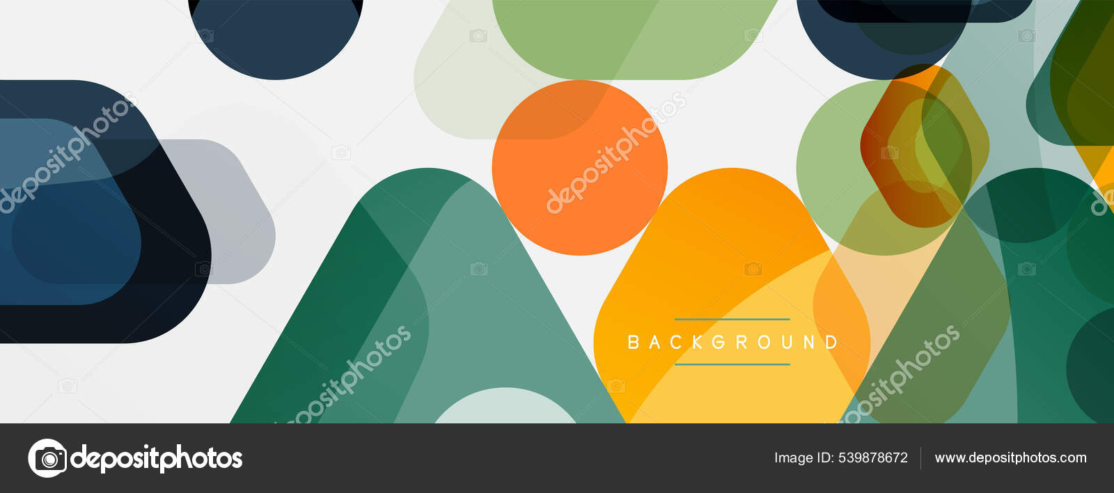 Color bubbles and rounded geometric shapes on white. Vector geometric ...