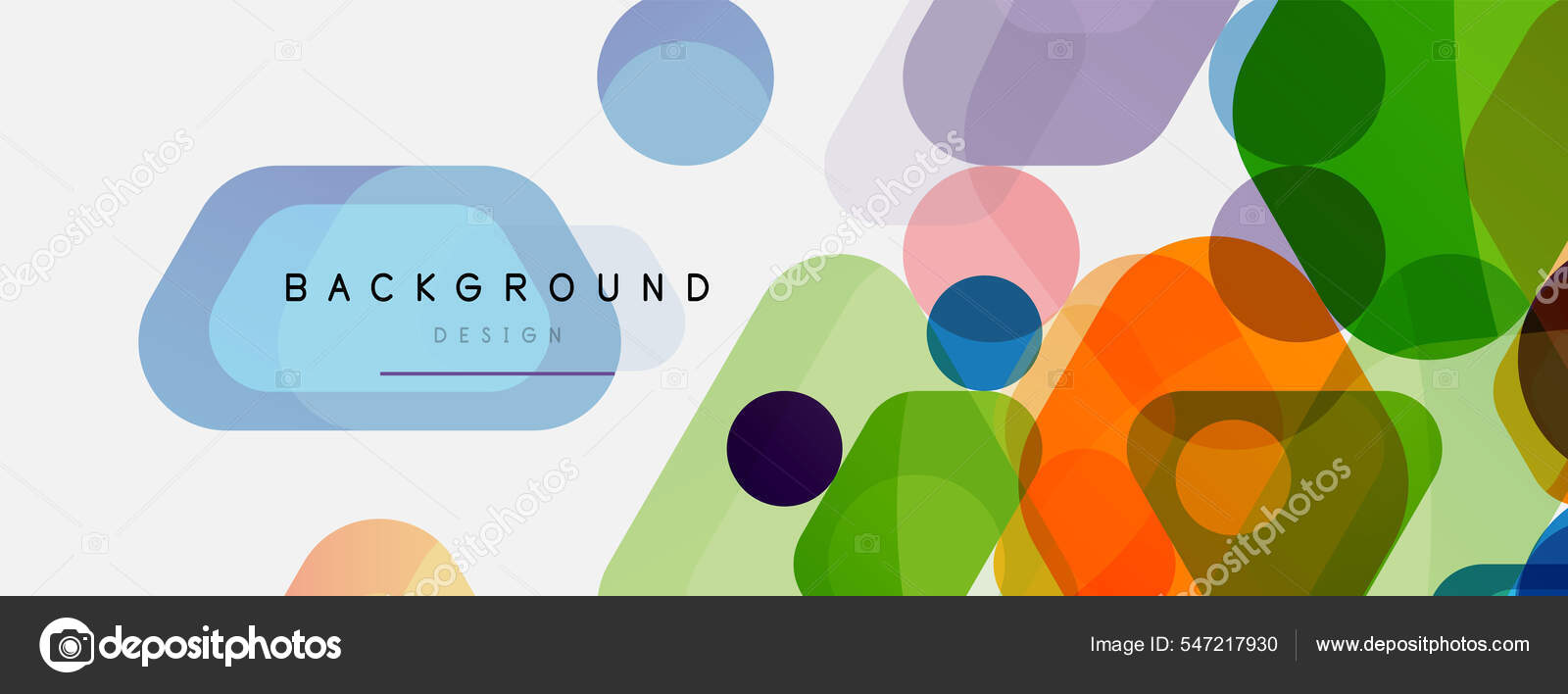 Color bubbles and rounded geometric shapes on white. Vector geometric ...