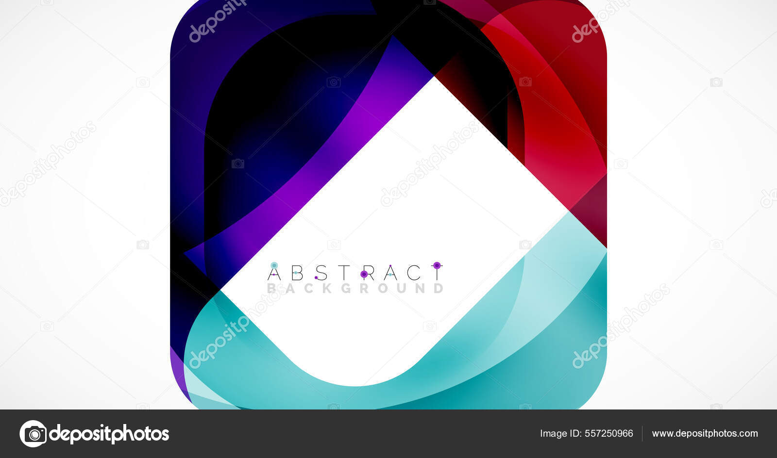 Minimal Background Abstract Square Shape Corners Created Wavy Forms ...