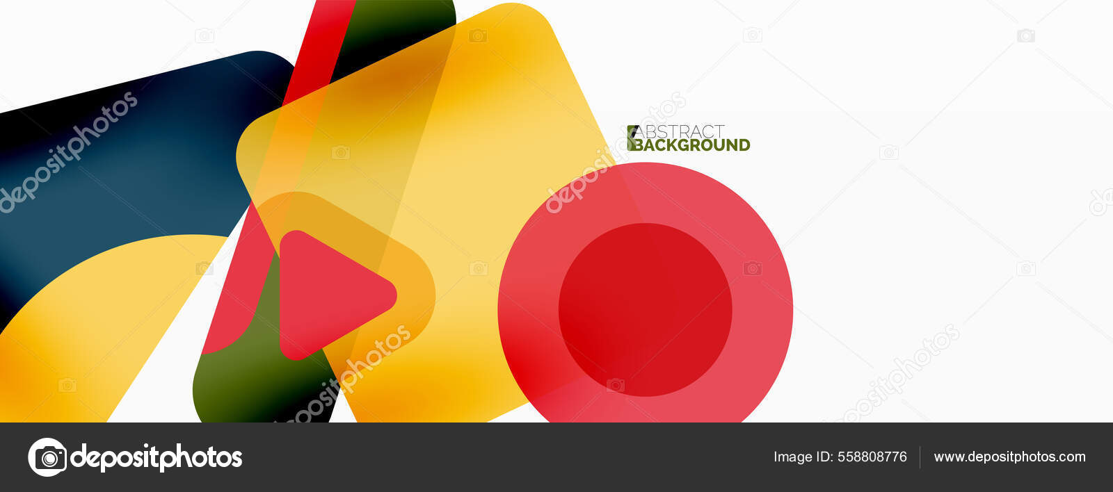 Primitive Geometric Shapes Line Triangle Square Circle Composition ...