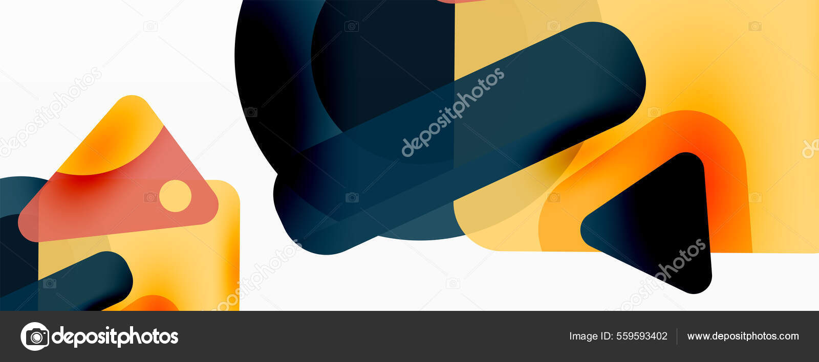 Primitive Geometric Shapes Line Triangle Square Circle Composition ...