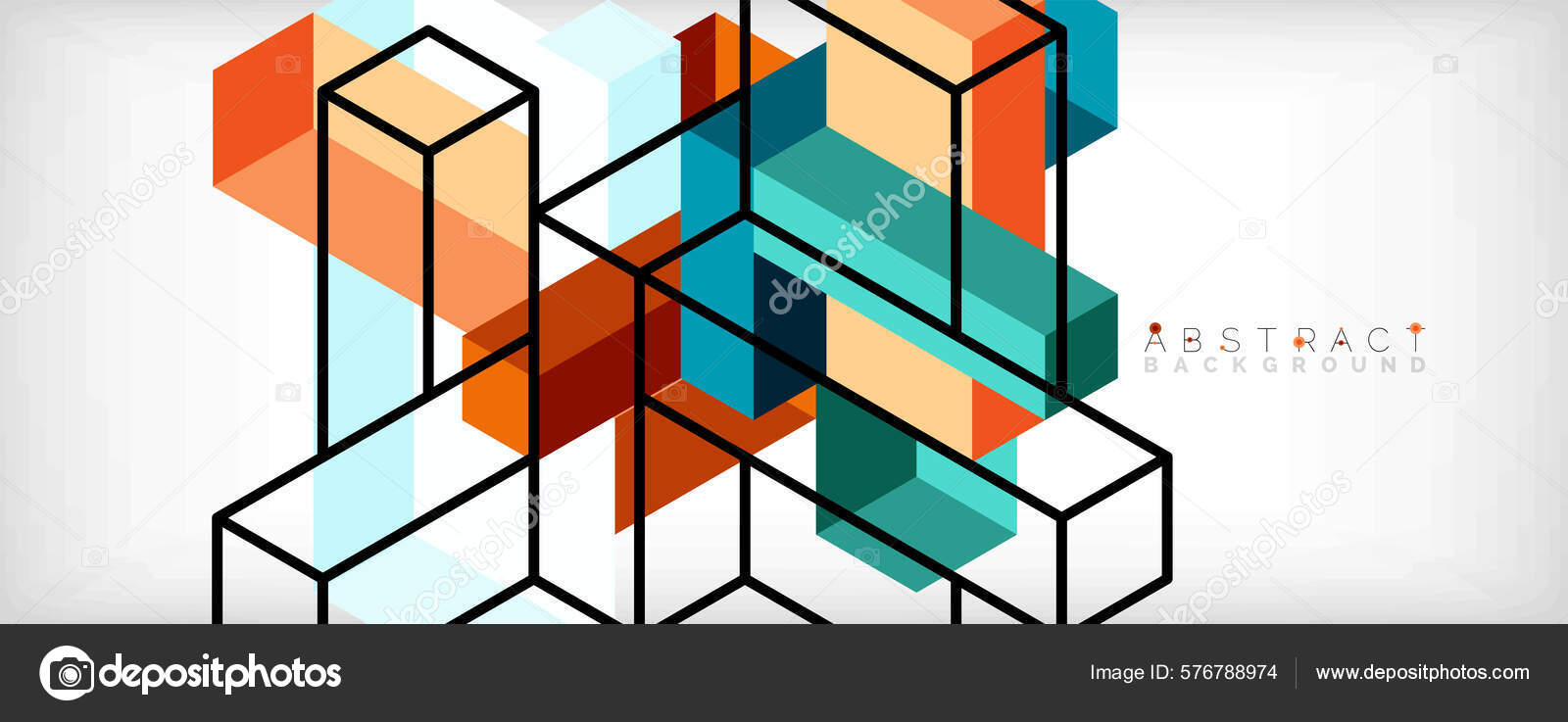 Abstract Background Cubes Cubic Elements Blocks Techno Business Concept ...