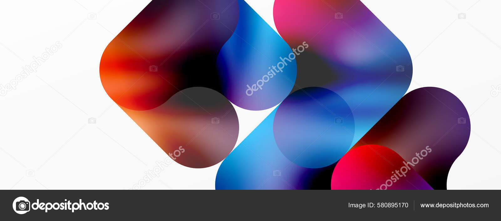 Shapes Circle Geometric Abstract Background Vector Illustration ...
