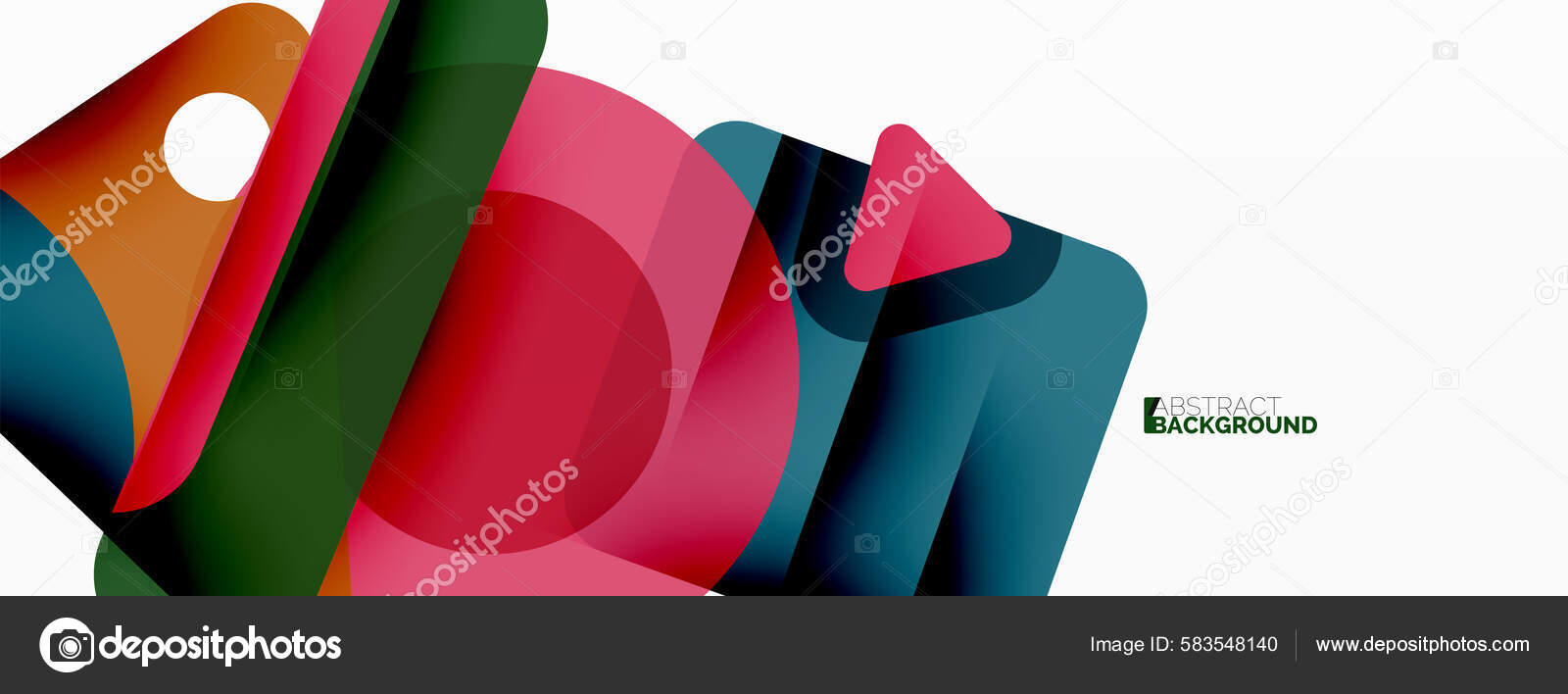 Primitive Geometric Shapes Line Triangle Square Circle Composition ...