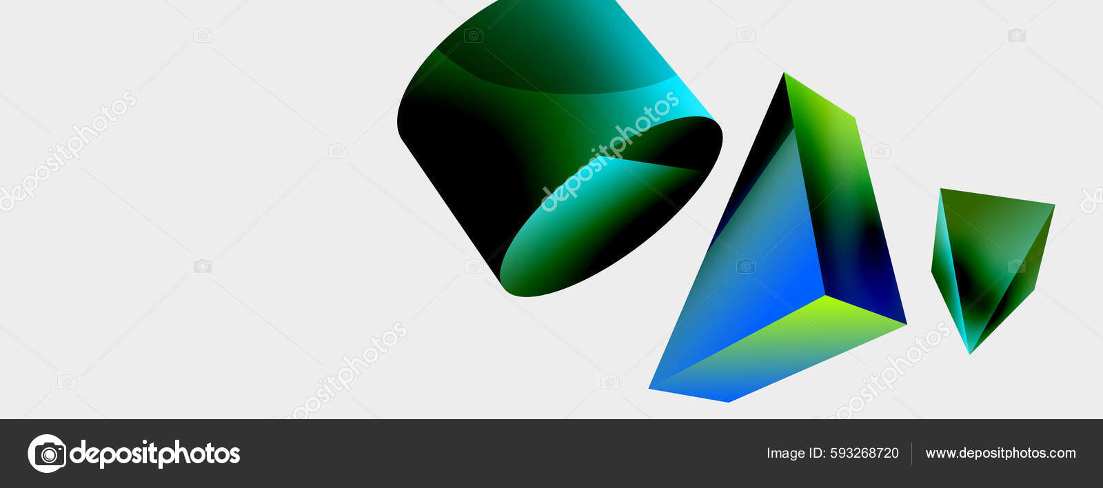 Vector Minimalist Geometric Abstract Background Triangle Cylinder ...