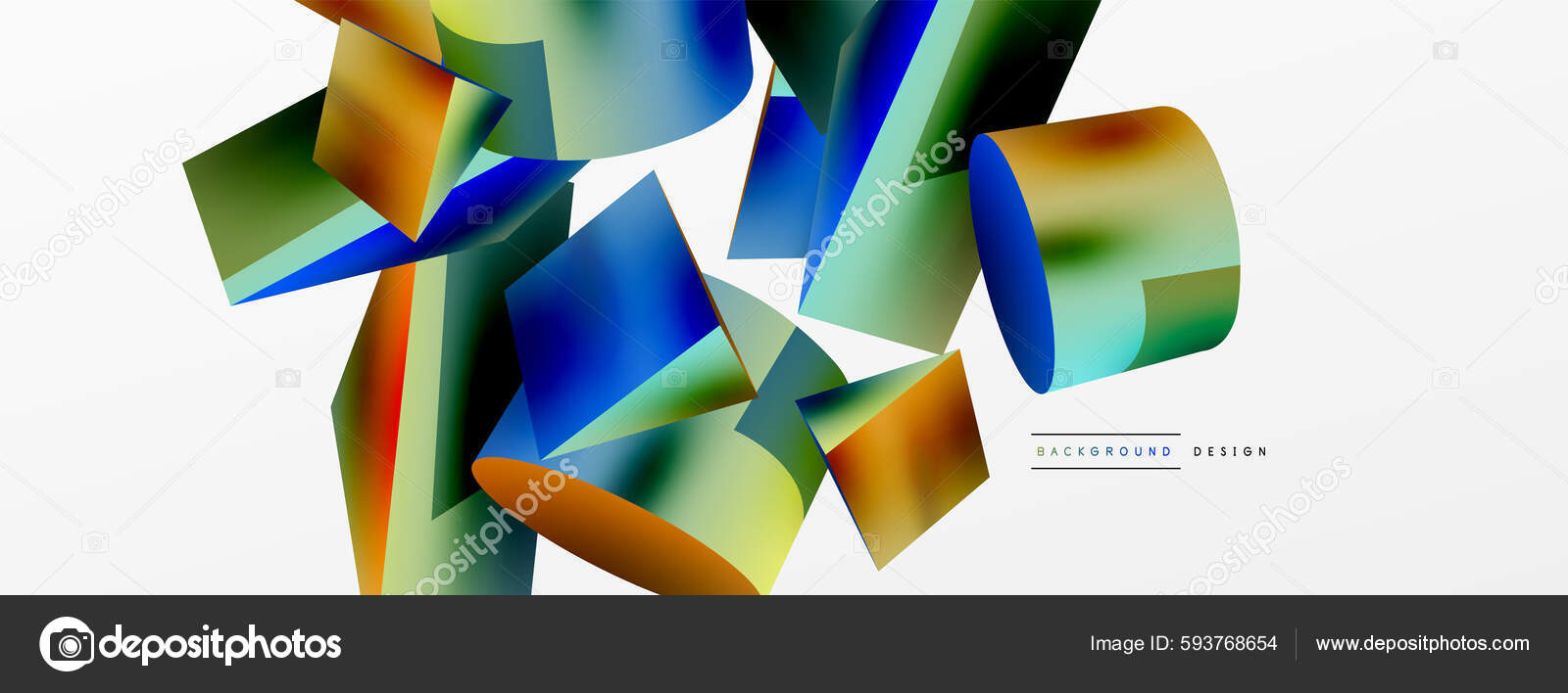 Vector Abstract Background Shapes Triangle Cylinder Trendy Techno ...