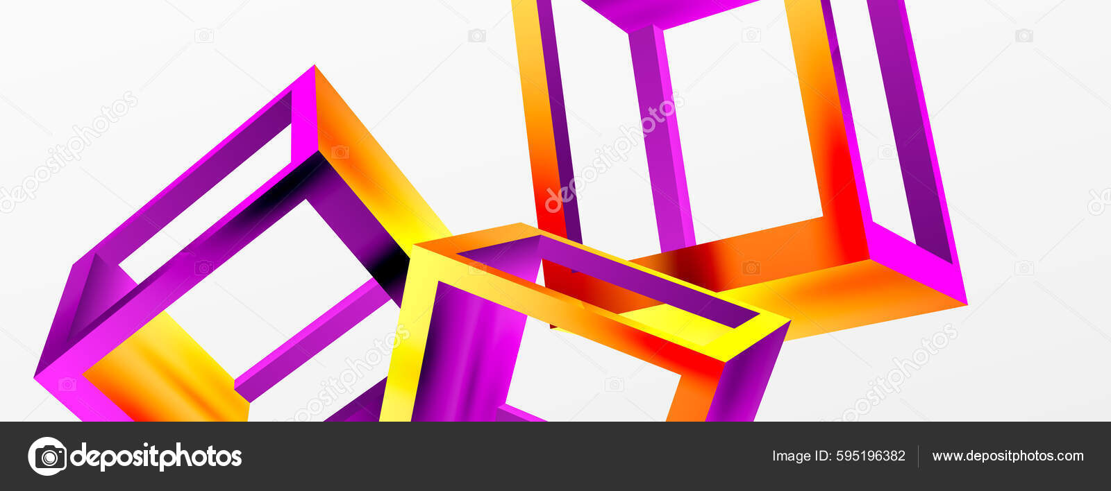 Cube Shapes Vector Geometric Background Trendy Techno Business Template ...