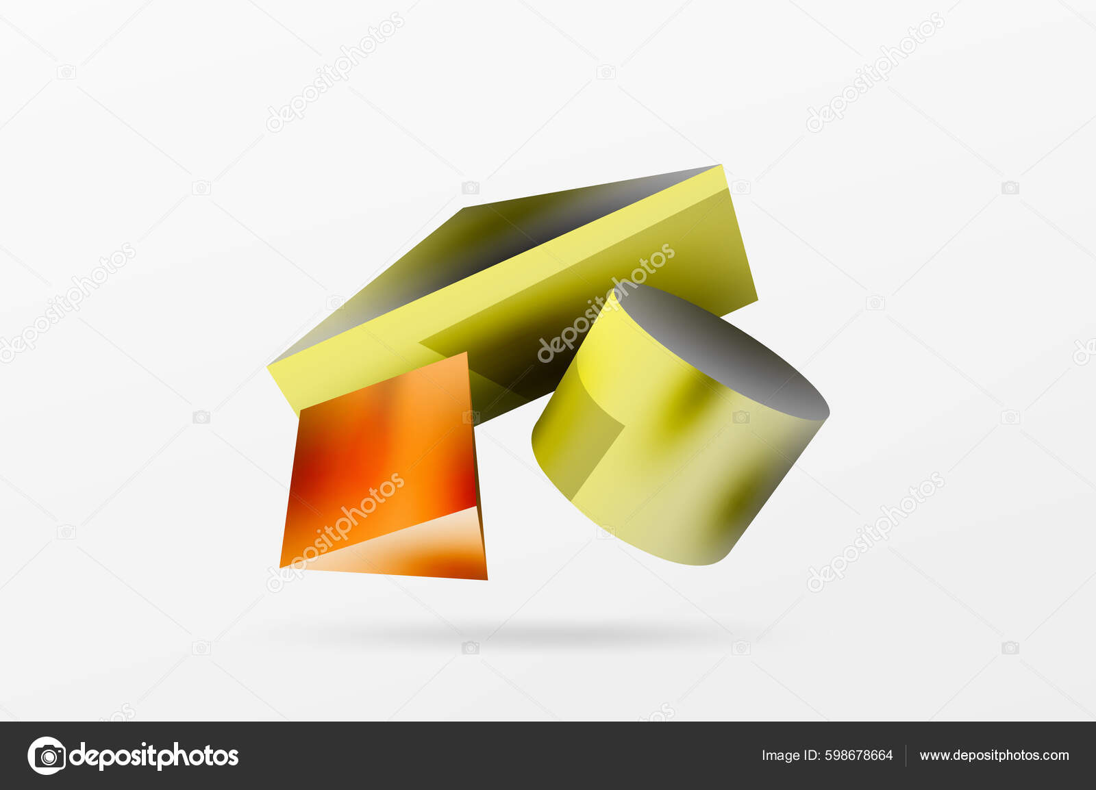 Vector Abstract Background Shapes Triangle Cylinder Trendy Techno ...