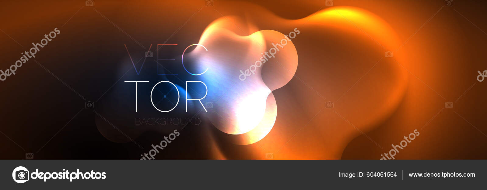 Magic Neon Glowing Lights Abstract Background Wallpaper Design Vector ...