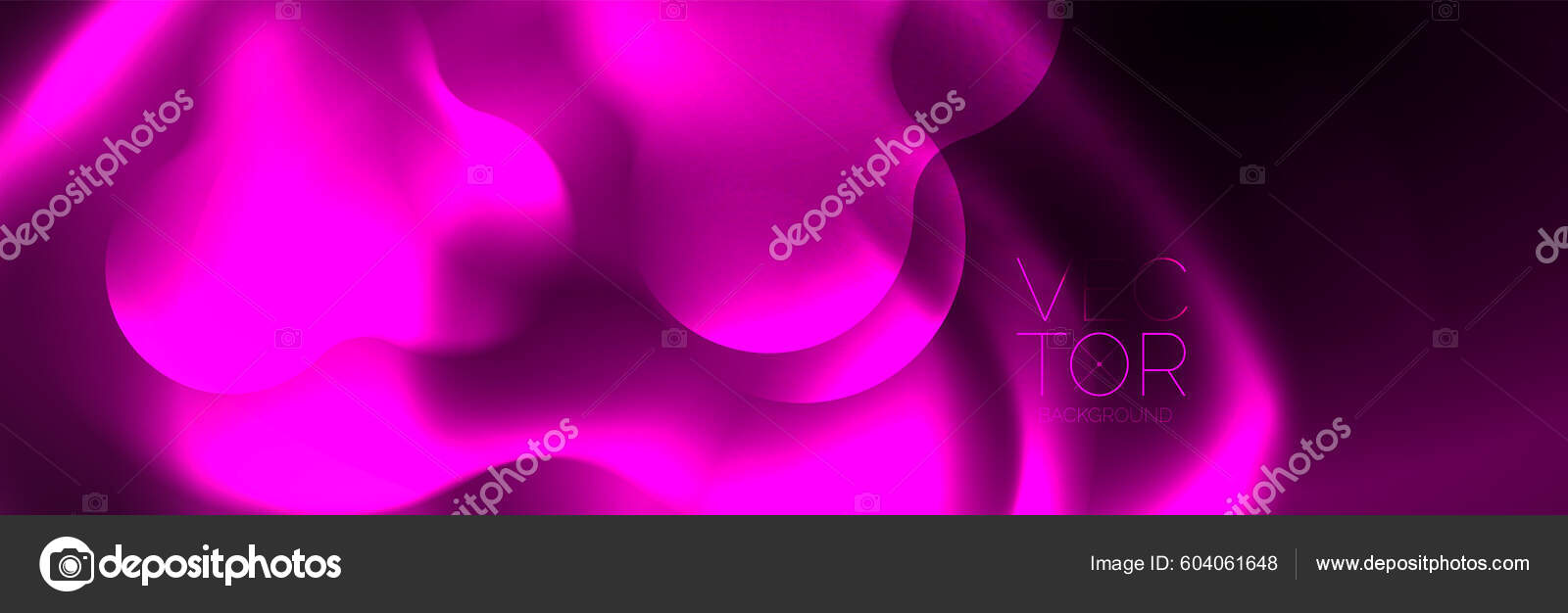Magic Neon Glowing Lights Abstract Background Wallpaper Design Vector ...