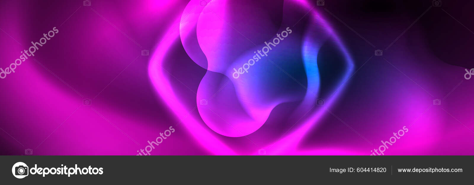 Magic Neon Glowing Lights Abstract Background Wallpaper Design Vector ...