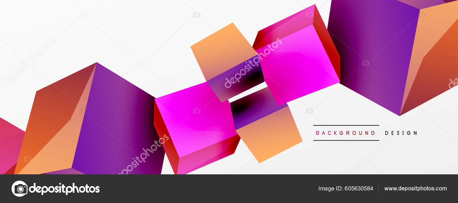 Cubes Vector Abstract Background Composition Square Shaped Basic