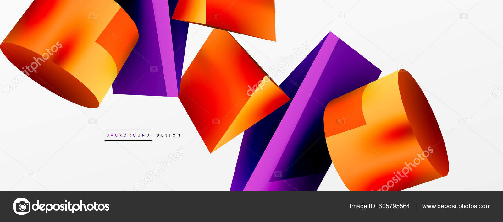 Vector Abstract Background Shapes Triangle Cylinder Trendy Techno ...