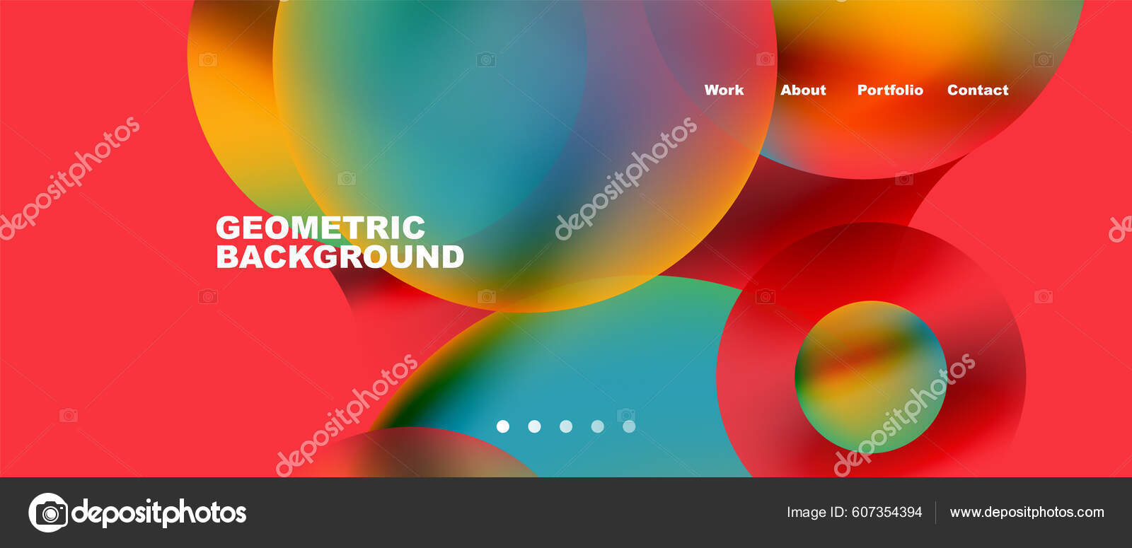 Liquid Shapes Flowing Gradient Colors Elements Circles Vector ...